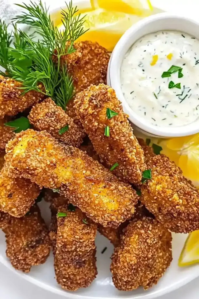 Quick & Crispy Low Carb Keto Fish Sticks Recipe for Dinner - The Dream Cafe