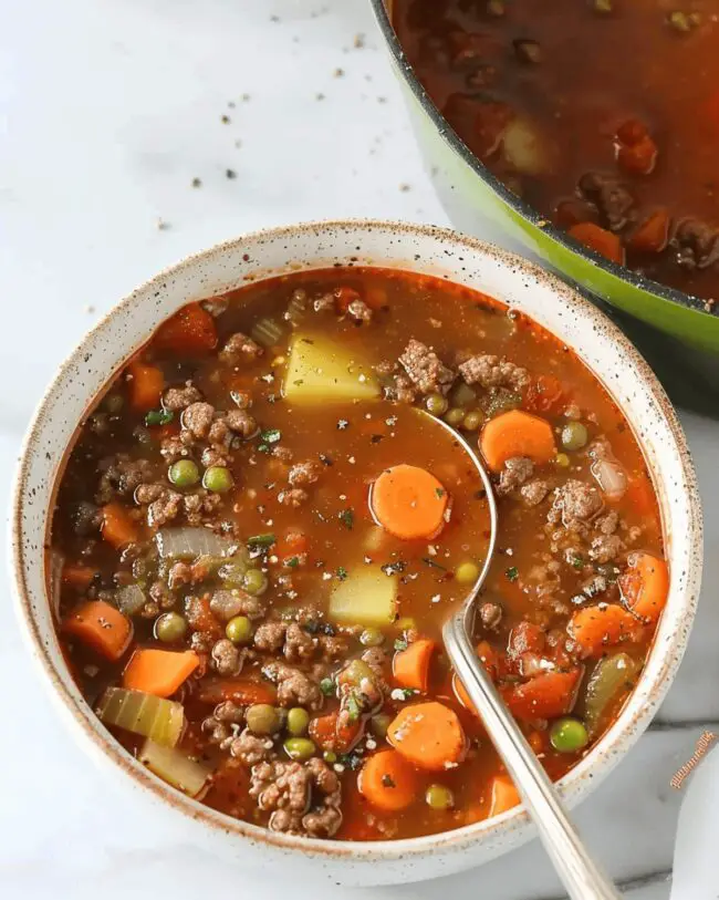 Simmering Joy: Hearty Beef and Vegetable Soup Recipe - The Dream Cafe